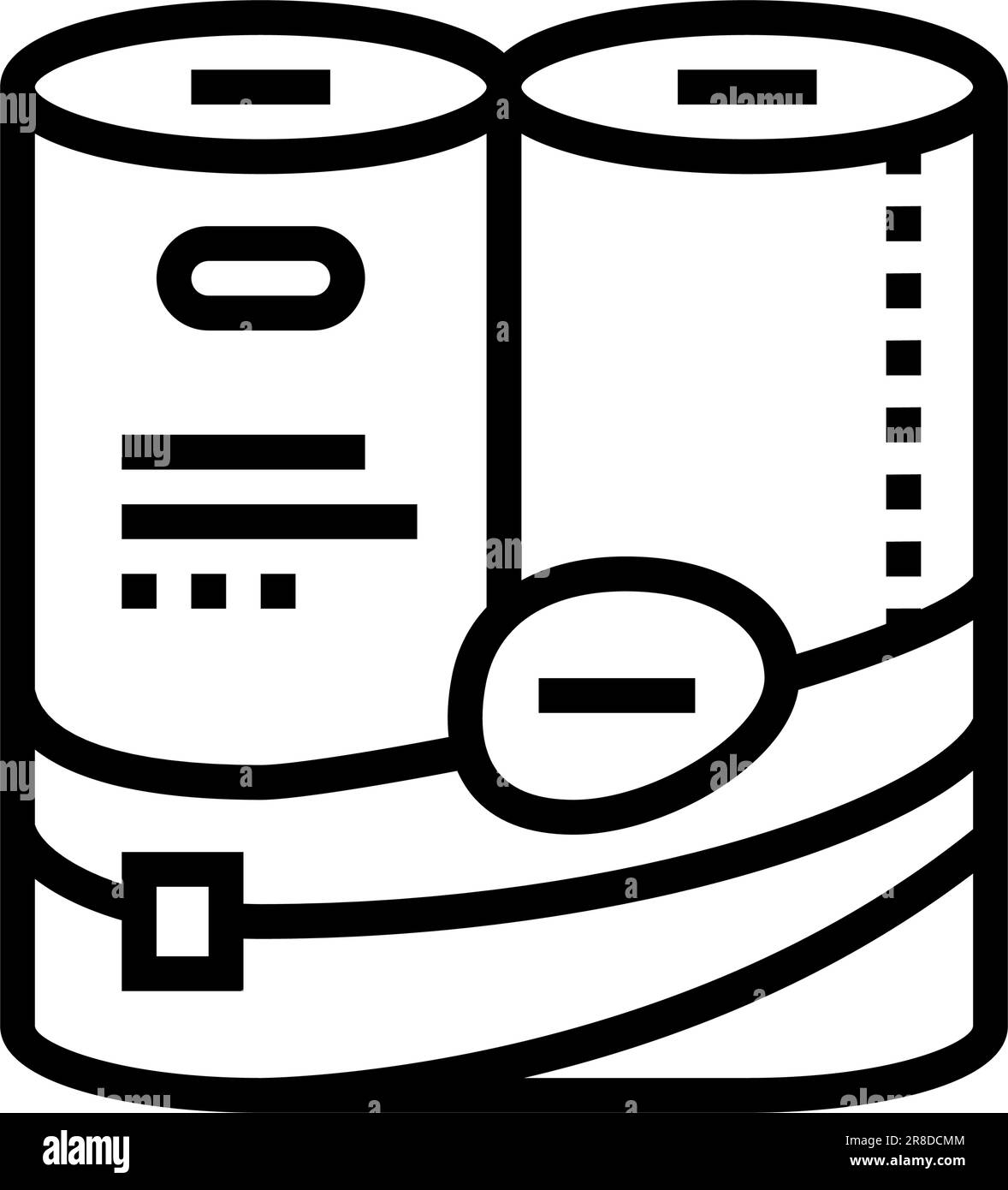 white roll paper towel line icon vector illustration Stock Vector Image ...