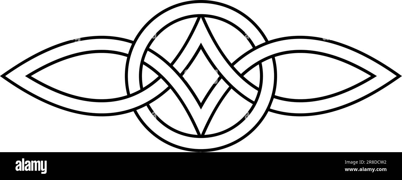 Serch Bythol in black contour. Celtic symbol. Isolated background ...