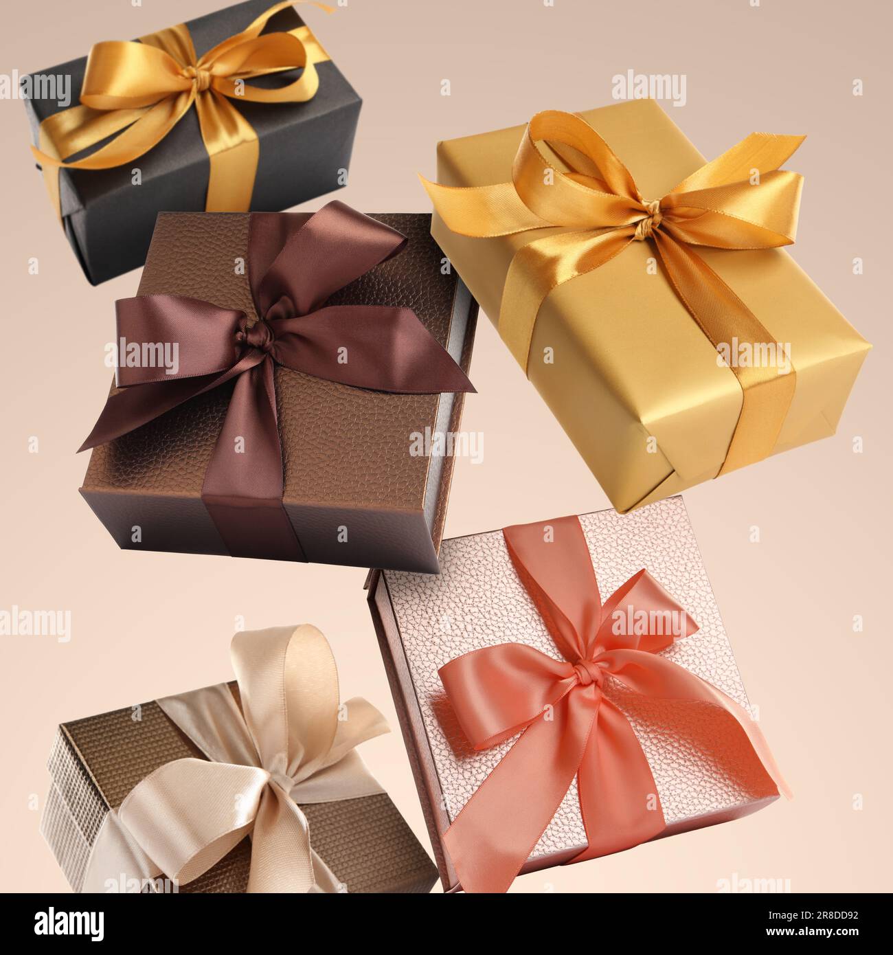 Beautiful falling gift boxes hi-res stock photography and images - Alamy