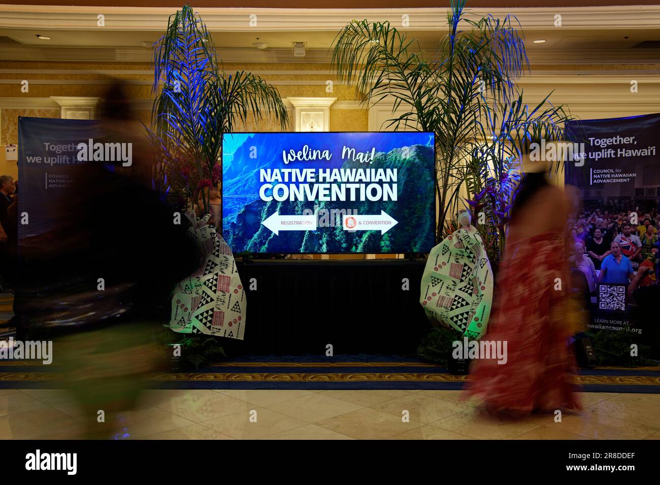 People attend the Western Regional Native Hawaiian Convention Tuesday ...