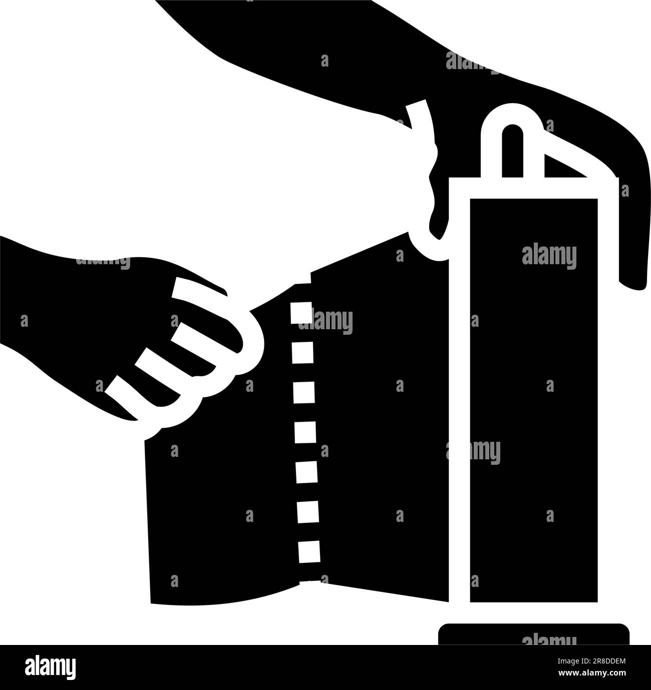 hand tearing paper towel glyph icon vector illustration Stock Vector ...