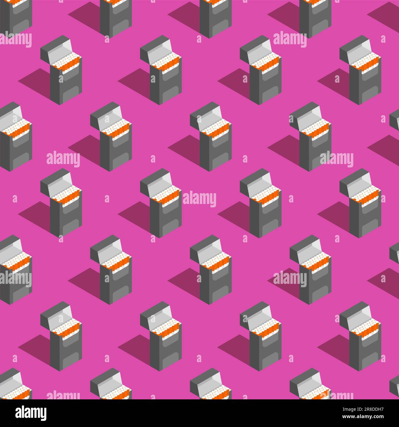 Pack of cigarettes pattern seamless. cigarette background Stock Vector ...