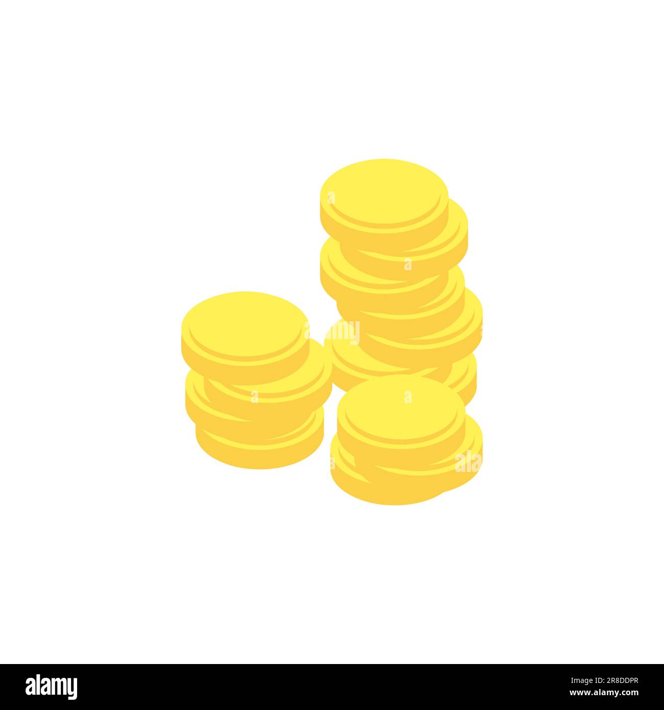 Coin isometric style isolated. Vector illustration Stock Vector Image ...