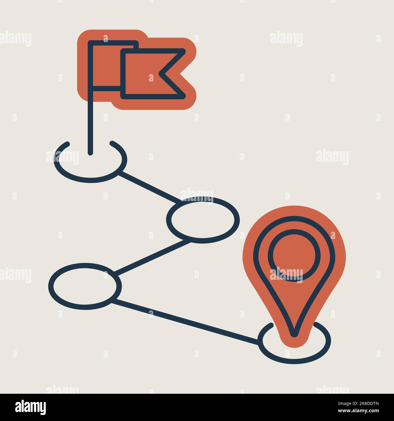 Route vector isolated icon. Navigation sign. Graph symbol for travel ...