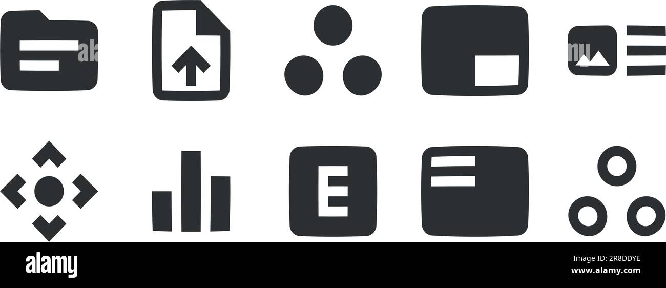 Set Of 10 Icons Audio And Video Vector Collection Thin Line Web Icon