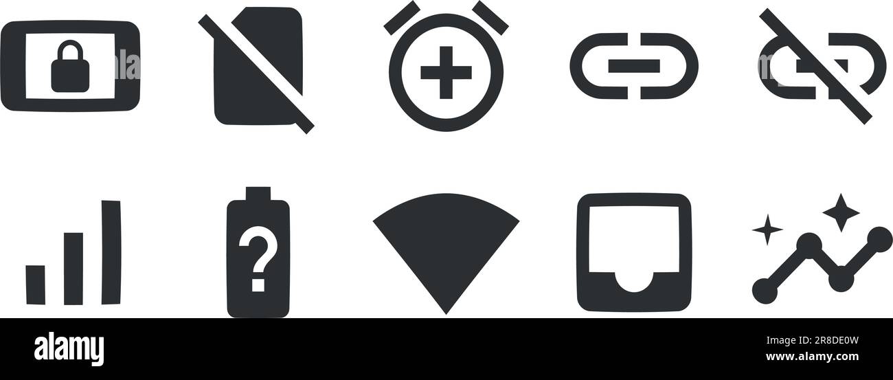 Set of 10 icons Device. Creative business solutions icon set. Outline ...