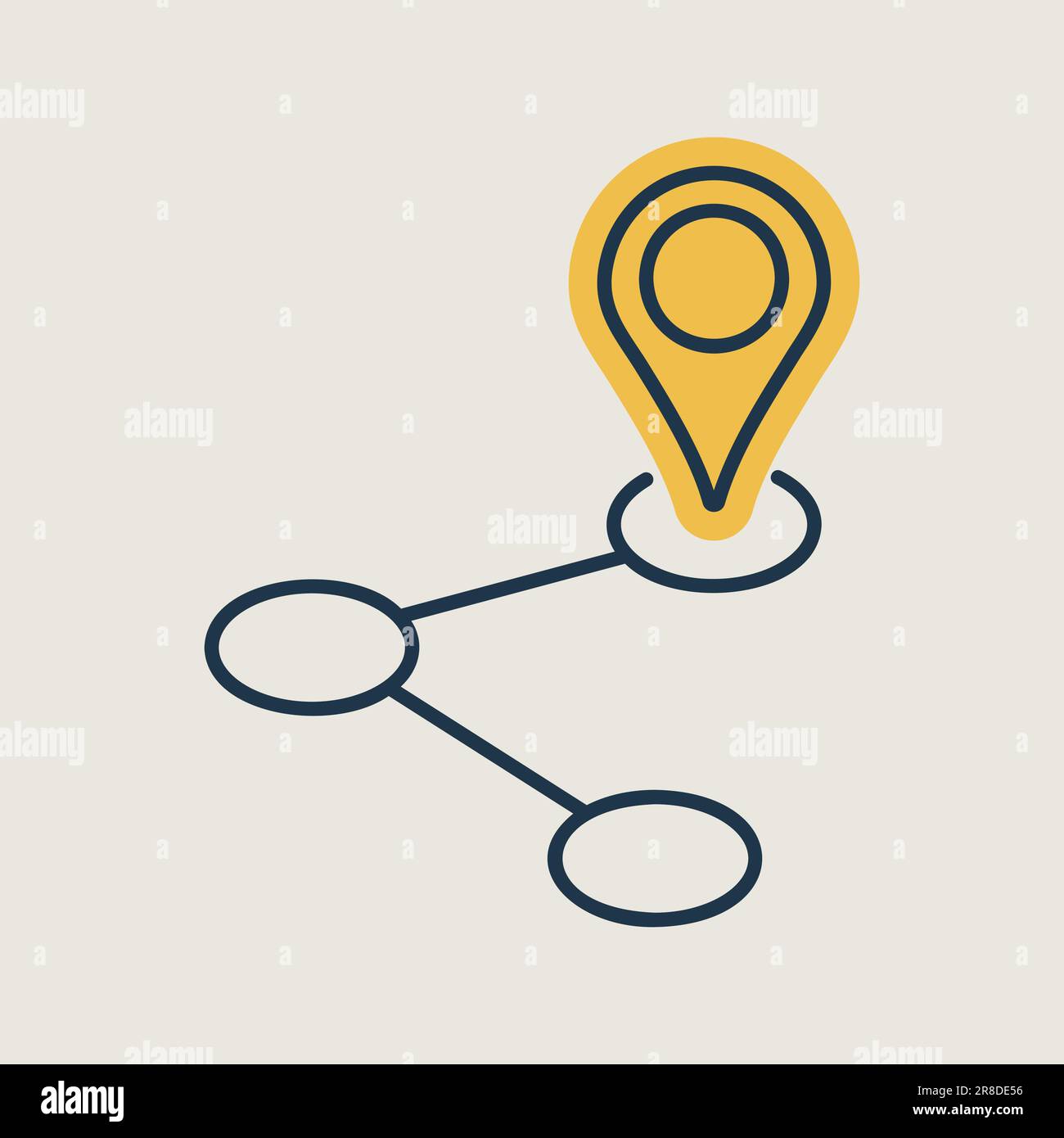 Route vector isolated icon. Navigation sign. Graph symbol for travel ...