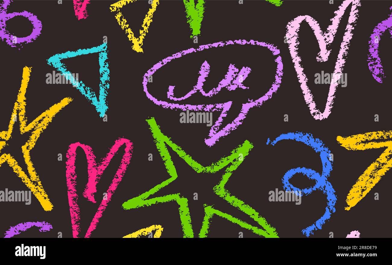 Simple figures drawn with crayons Stock Vector Image & Art - Alamy