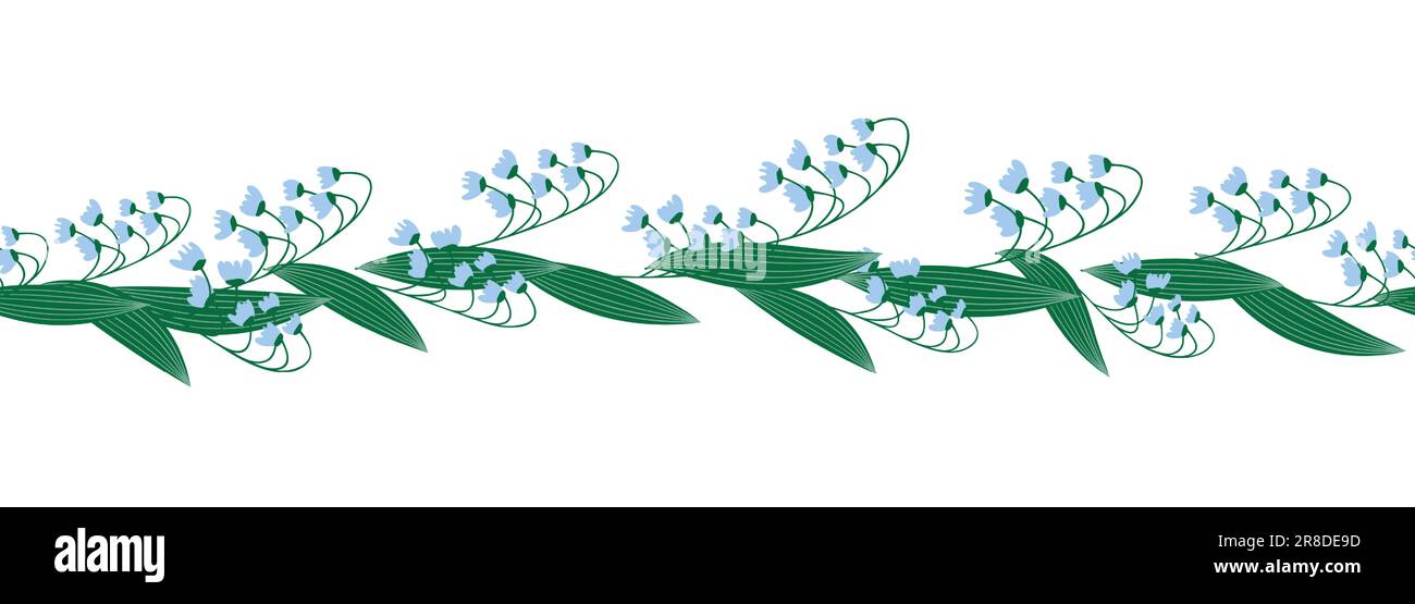 Spring flower border valley Stock Vector Images - Alamy