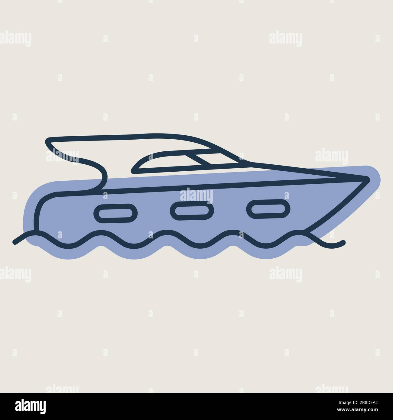 Cruising motor yacht vector icon. Graph symbol for travel and tourism ...
