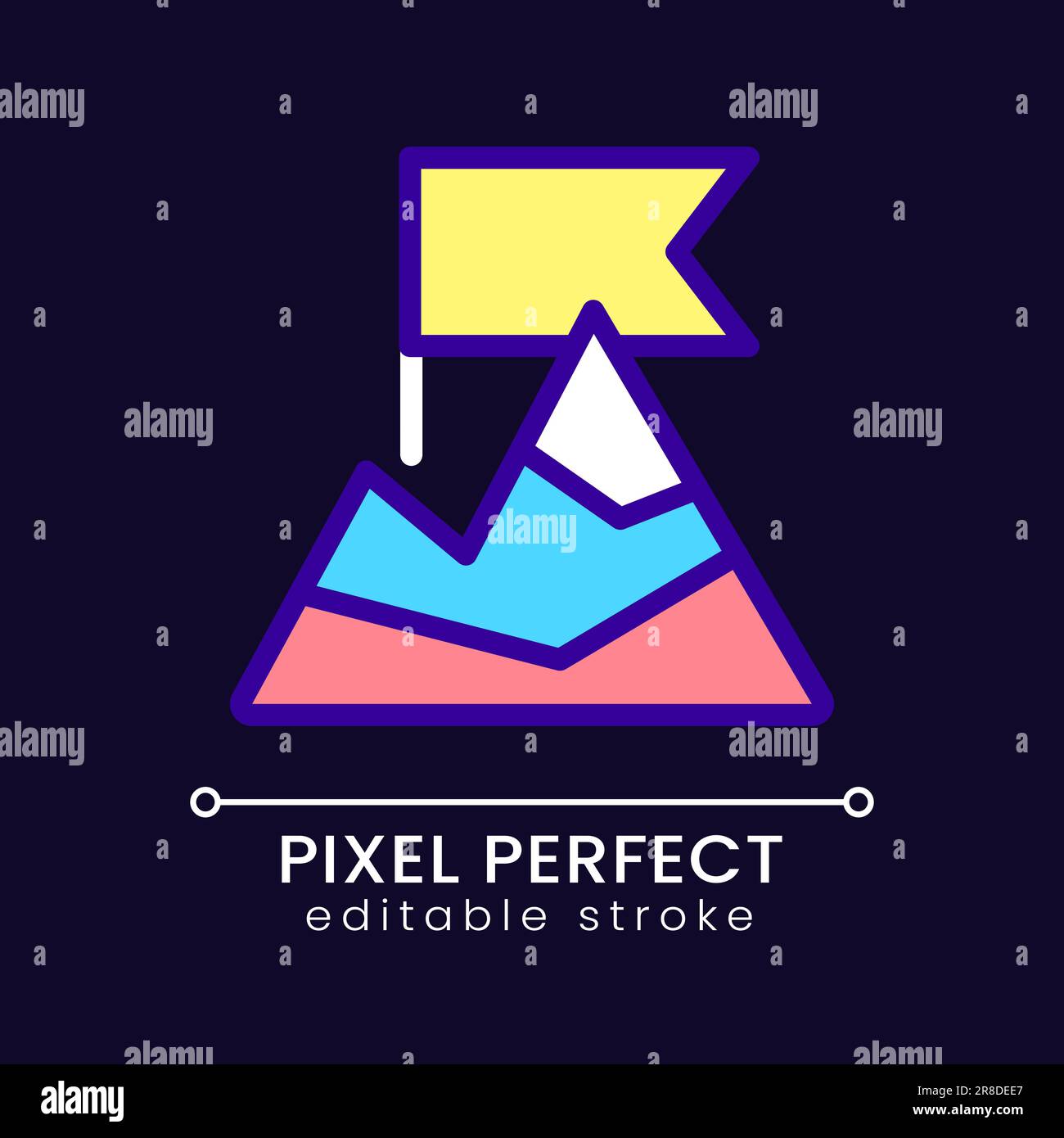 Pixel art mountain peak hi-res stock photography and images - Alamy