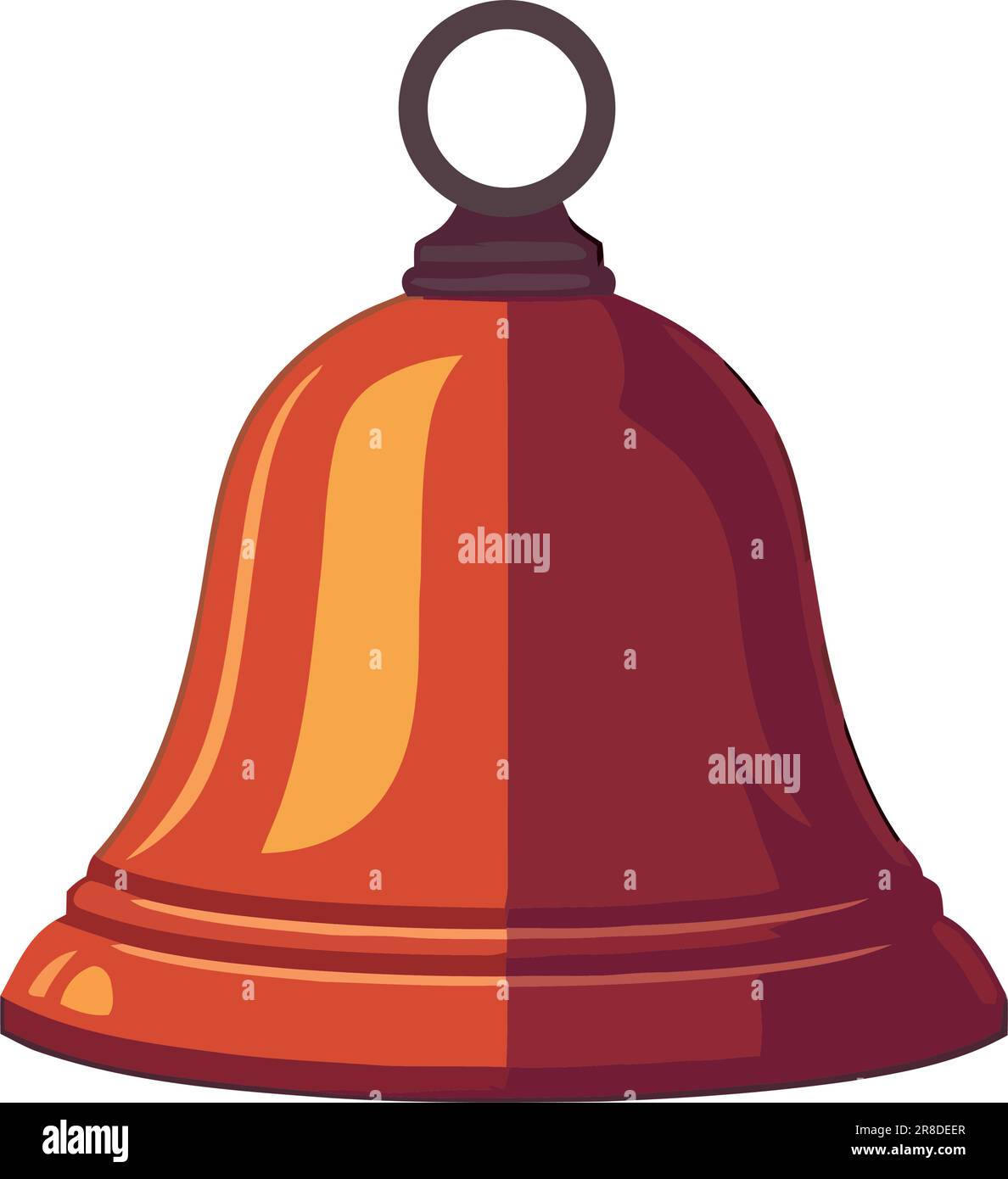 Old fashioned handbell ringing, a symbol of alertness Stock Vector ...