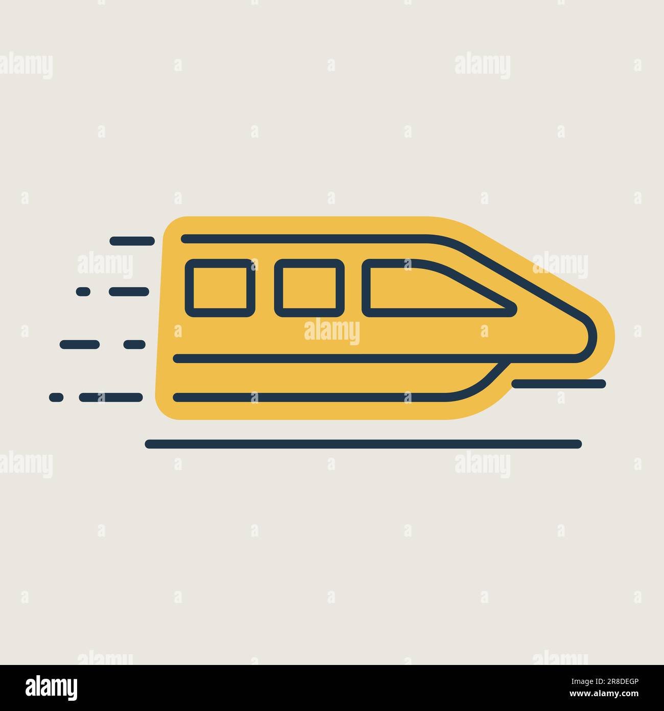 Monorail speed modern train vector isolated icon. Graph symbol for ...