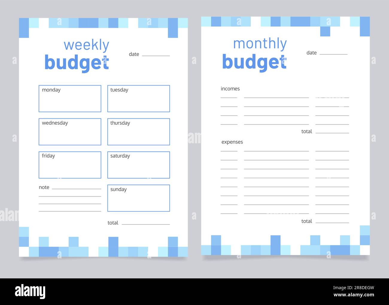 Planning budget worksheet design template Stock Vector Image & Art - Alamy