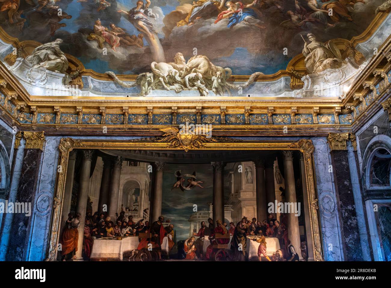 Colourful Ceiling Paintings Inside The Palace of Versailles, Versailles ...