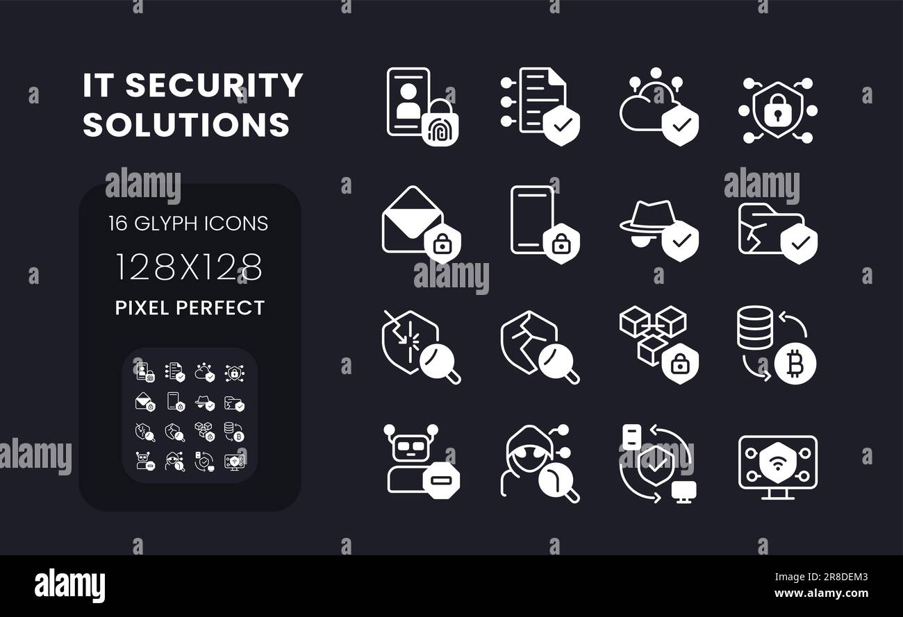 Security icons filled hi-res stock photography and images - Alamy