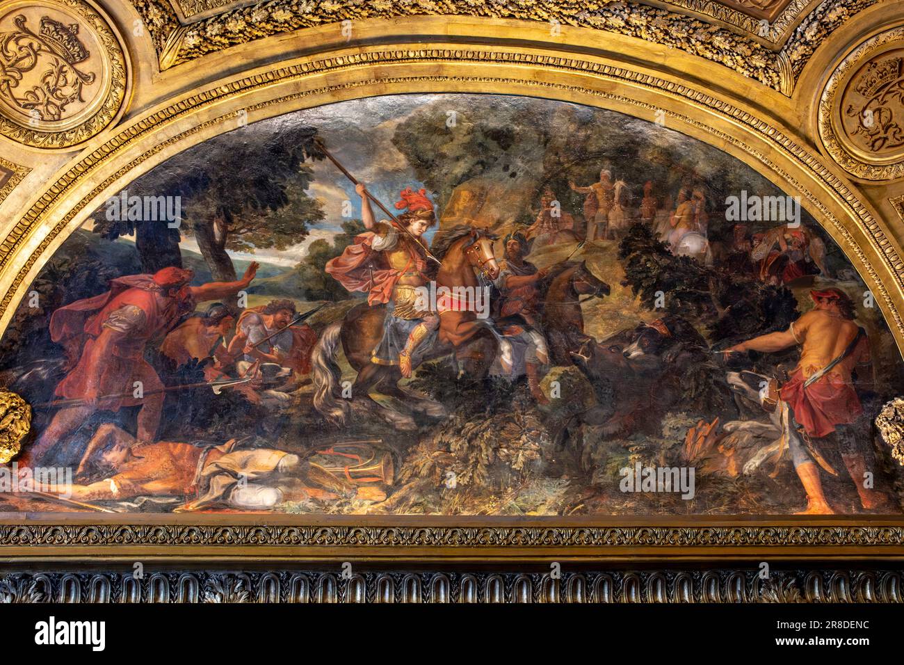 Colourful Ceiling Paintings Inside The Palace of Versailles, Versailles ...