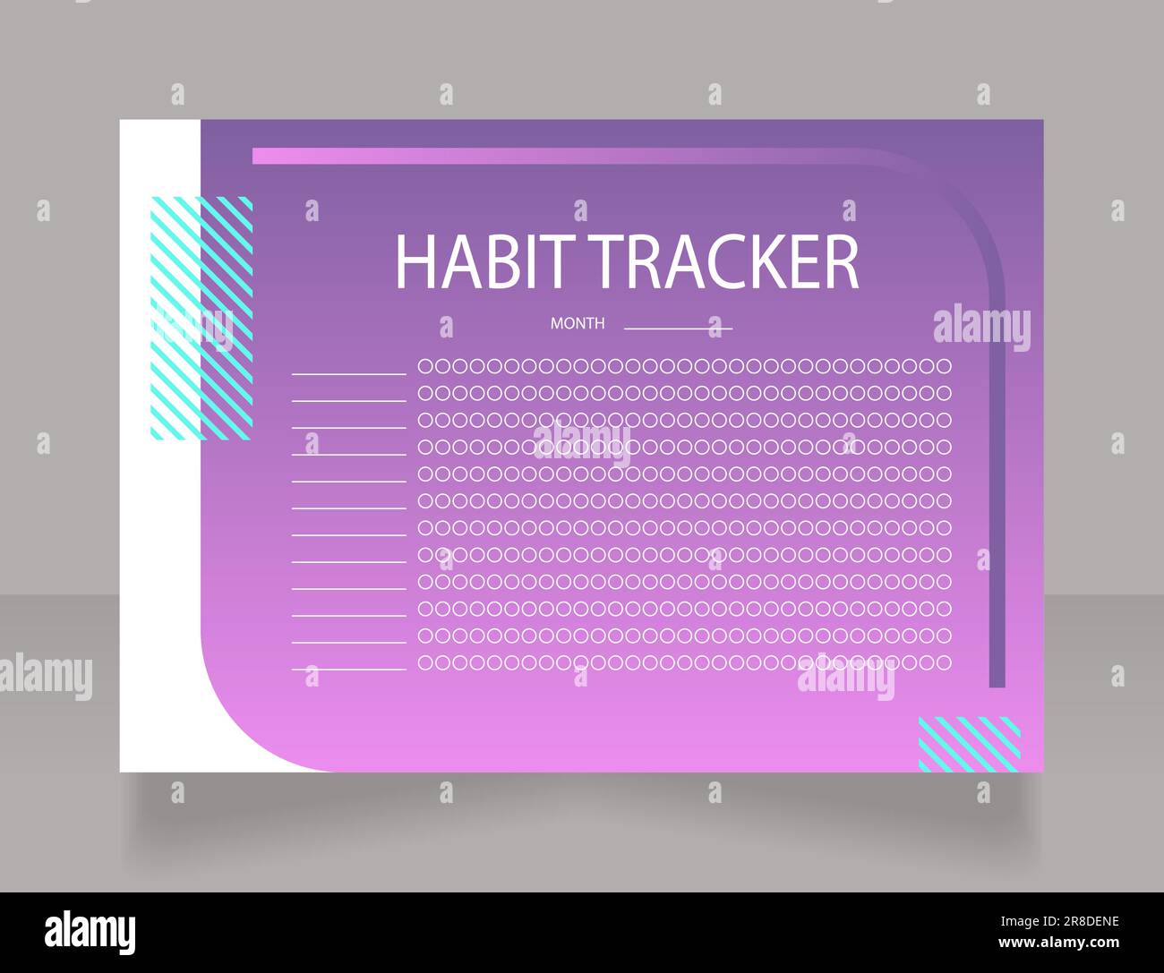 Personal habit tracker worksheet design template Stock Vector Image ...