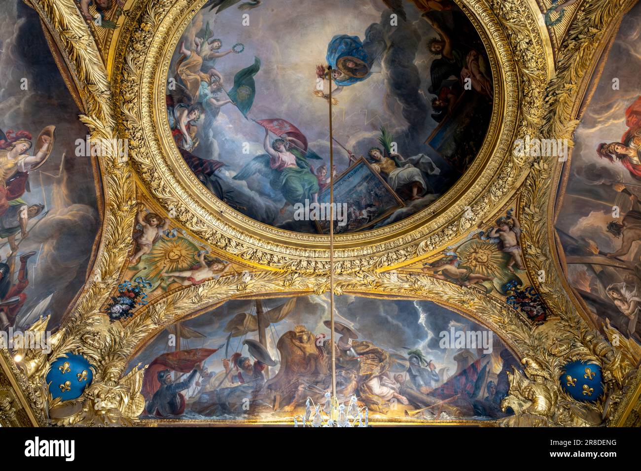 Colourful Ceiling Paintings Inside The Palace of Versailles, Versailles ...