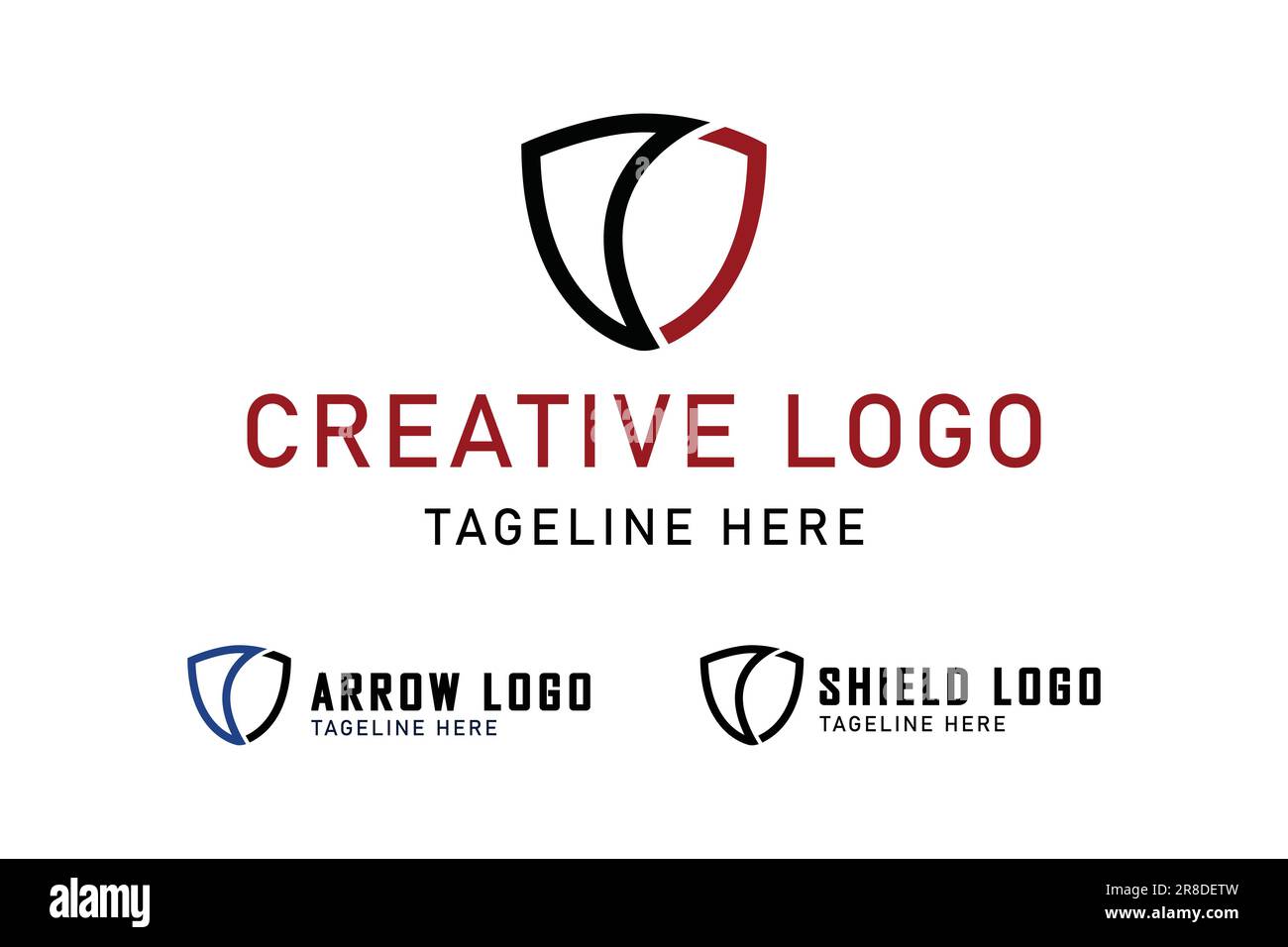 shield logo and arrow or spear head. icon related to protection ...