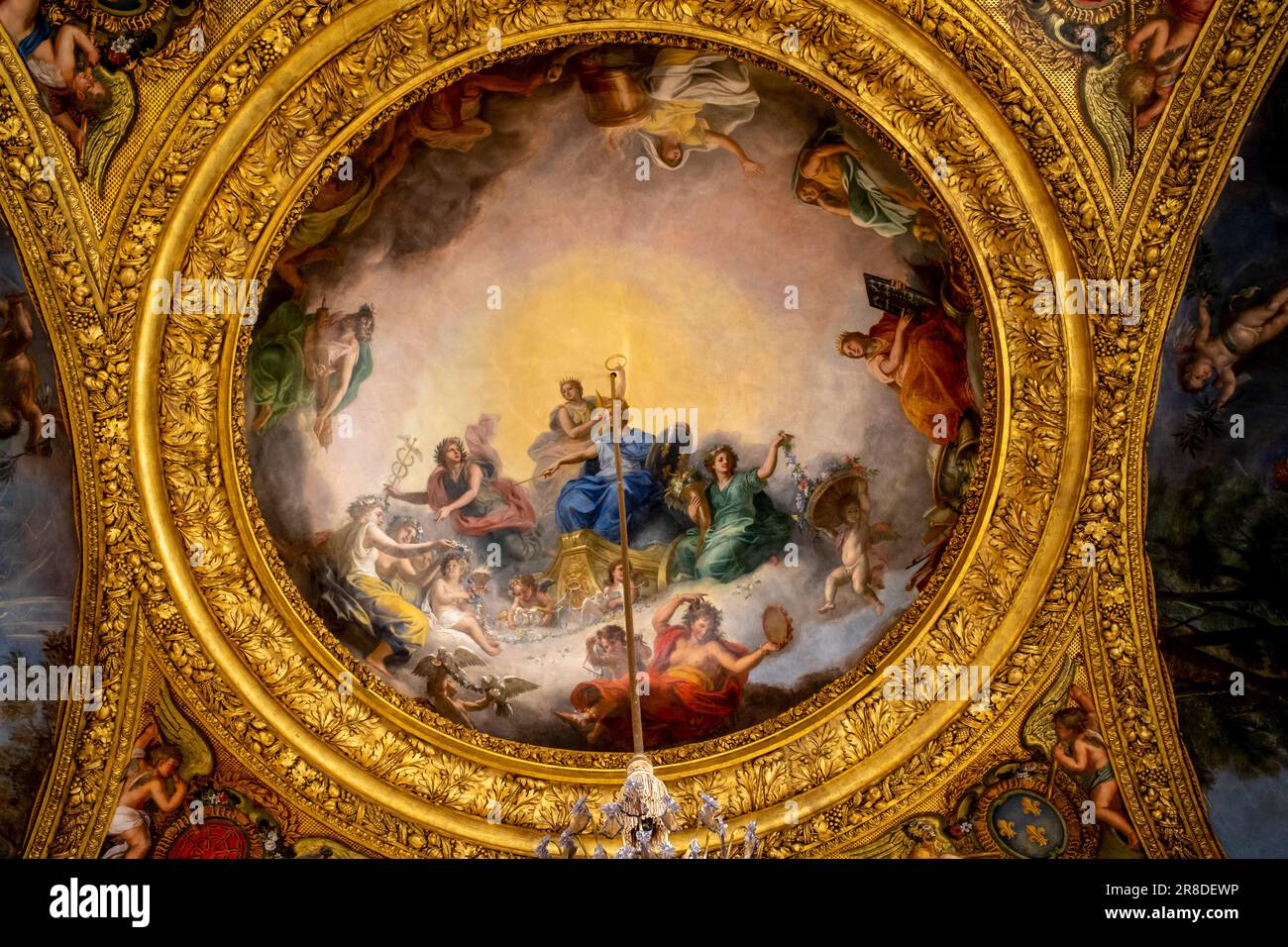 Colourful Ceiling Paintings Inside The Palace of Versailles, Versailles ...