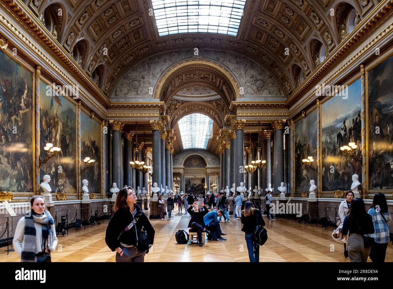 Visitors/Tourists Inside The Palace of Versailles, Versailles, France ...