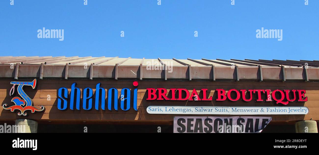 Shehnai Bridal Boutique shop sign at Mowry East Shopping Center in ...