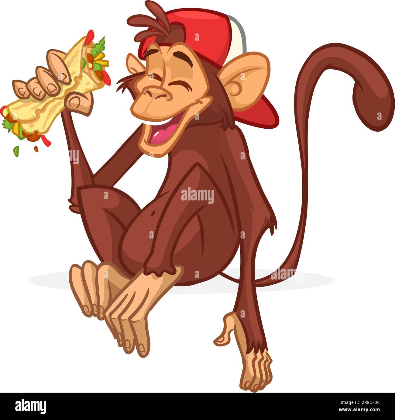 Monkey eating banana clipart hi-res stock photography and images - Alamy