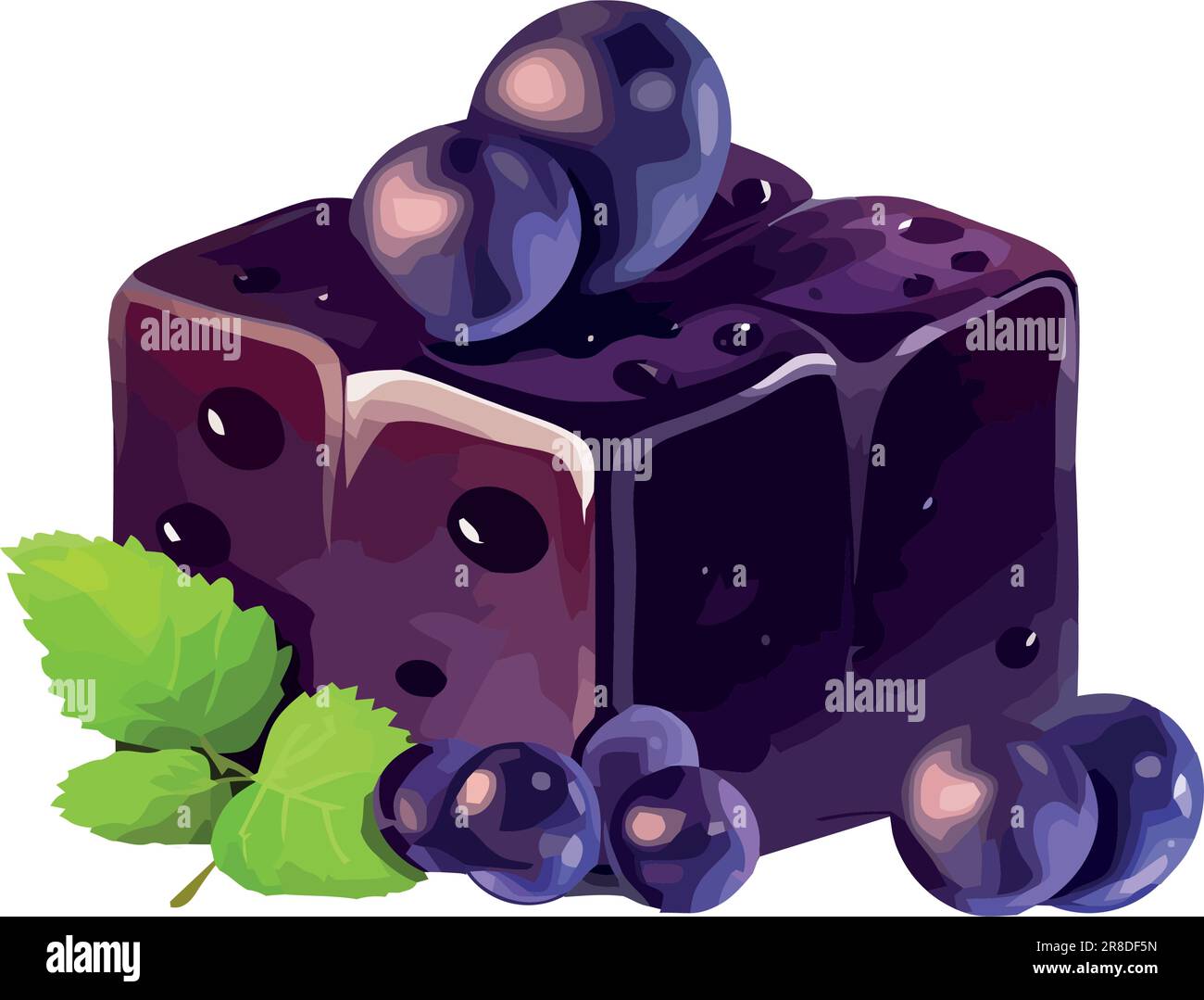 Fresh fruit snack, cute cartoon design, isolated Stock Vector Image ...