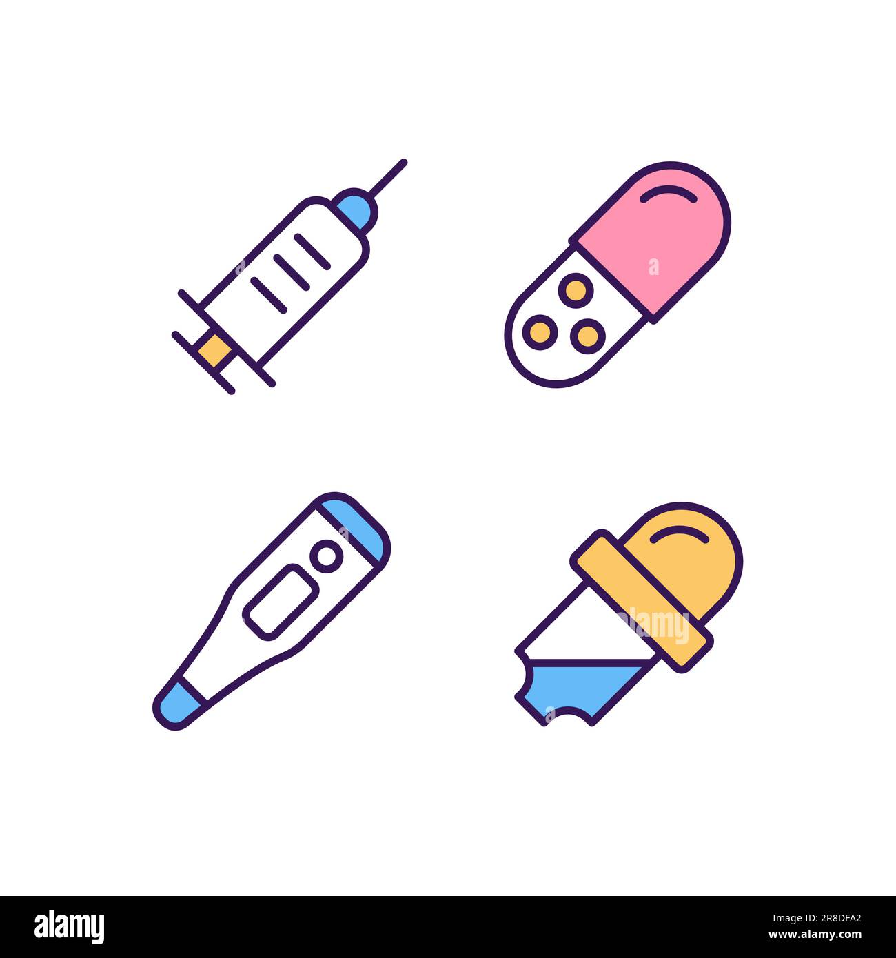 Clinical equipment pixel perfect RGB color icons set Stock Vector Image & Art - Alamy