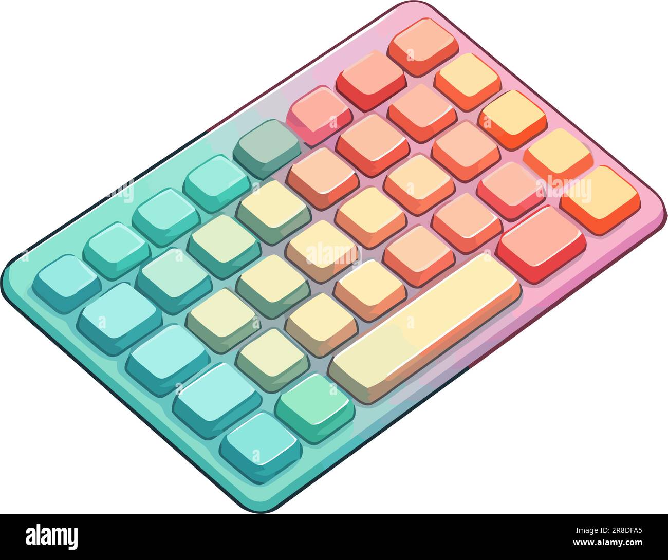 Modern computer keyboard on white background Stock Vector Image & Art ...