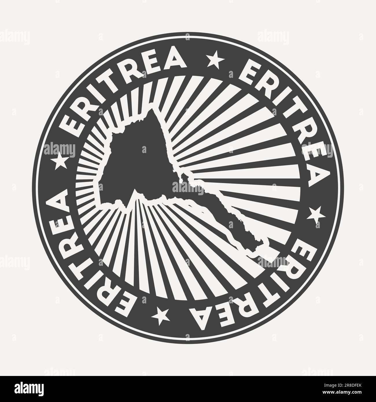 Eritrea round logo. Vintage travel badge with the circular name and map ...