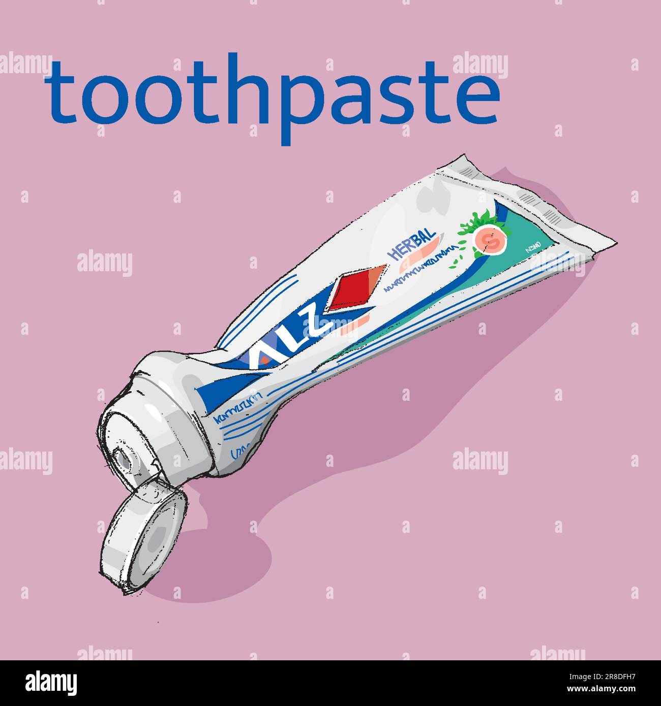 toothpaste sketch pencil style Stock Vector Image & Art - Alamy
