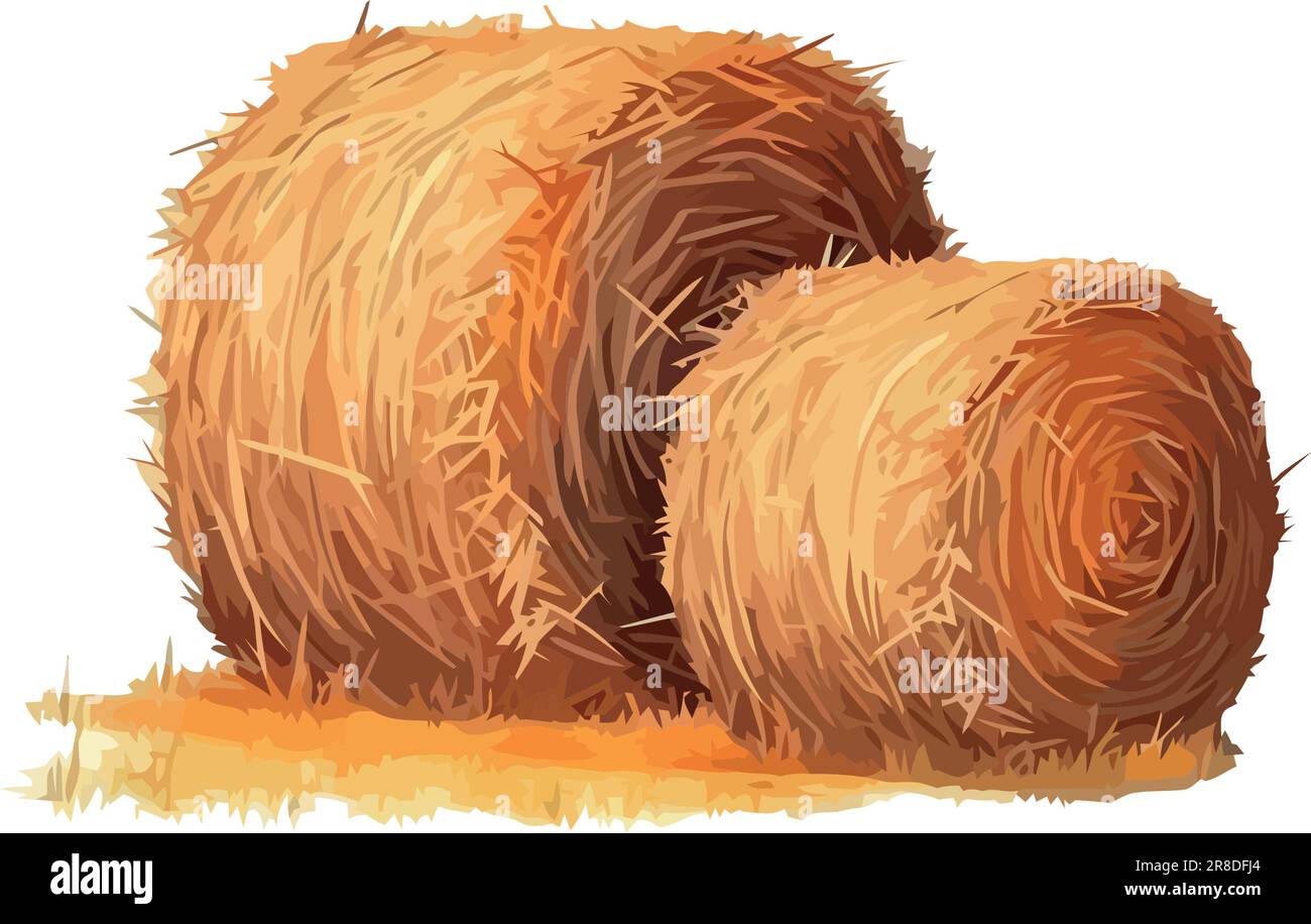 Hay bale texture Stock Vector Images - Alamy