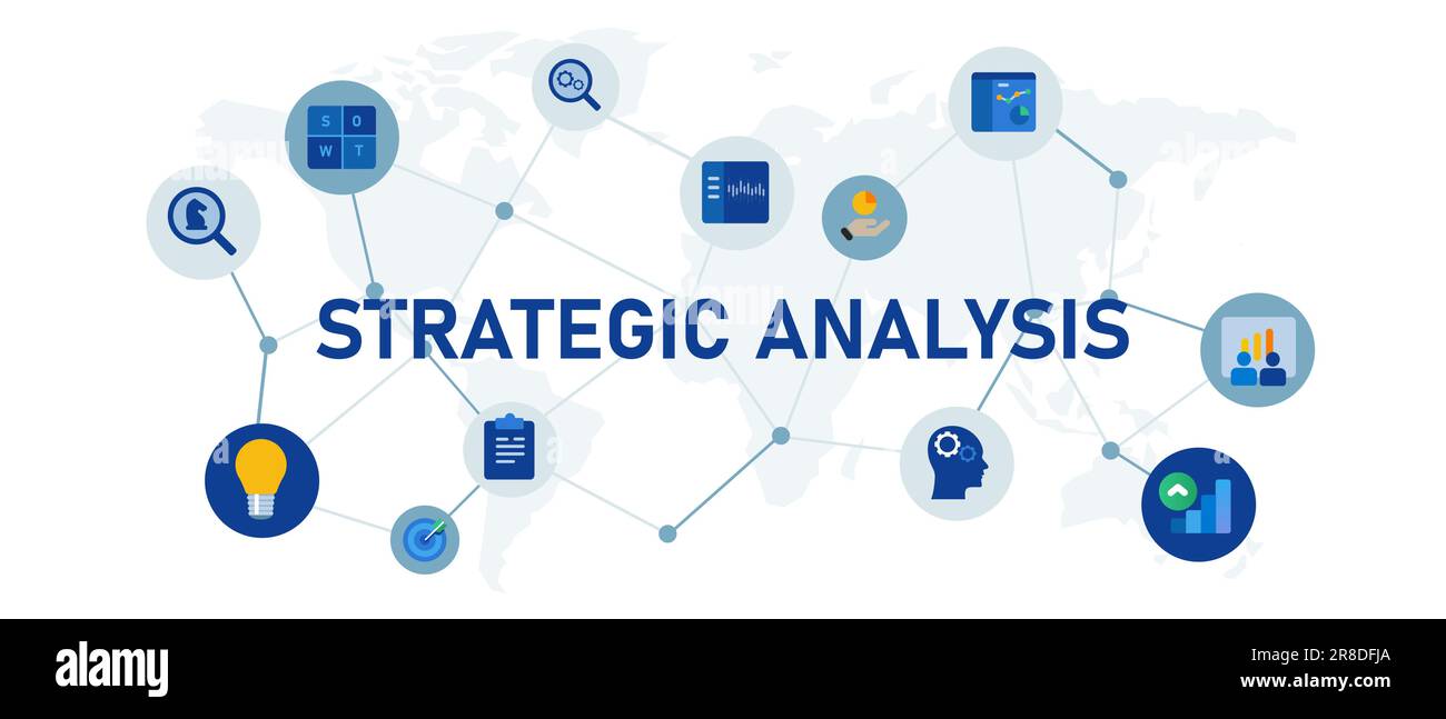 Strategic analysis planning market strategy global concept of business ...