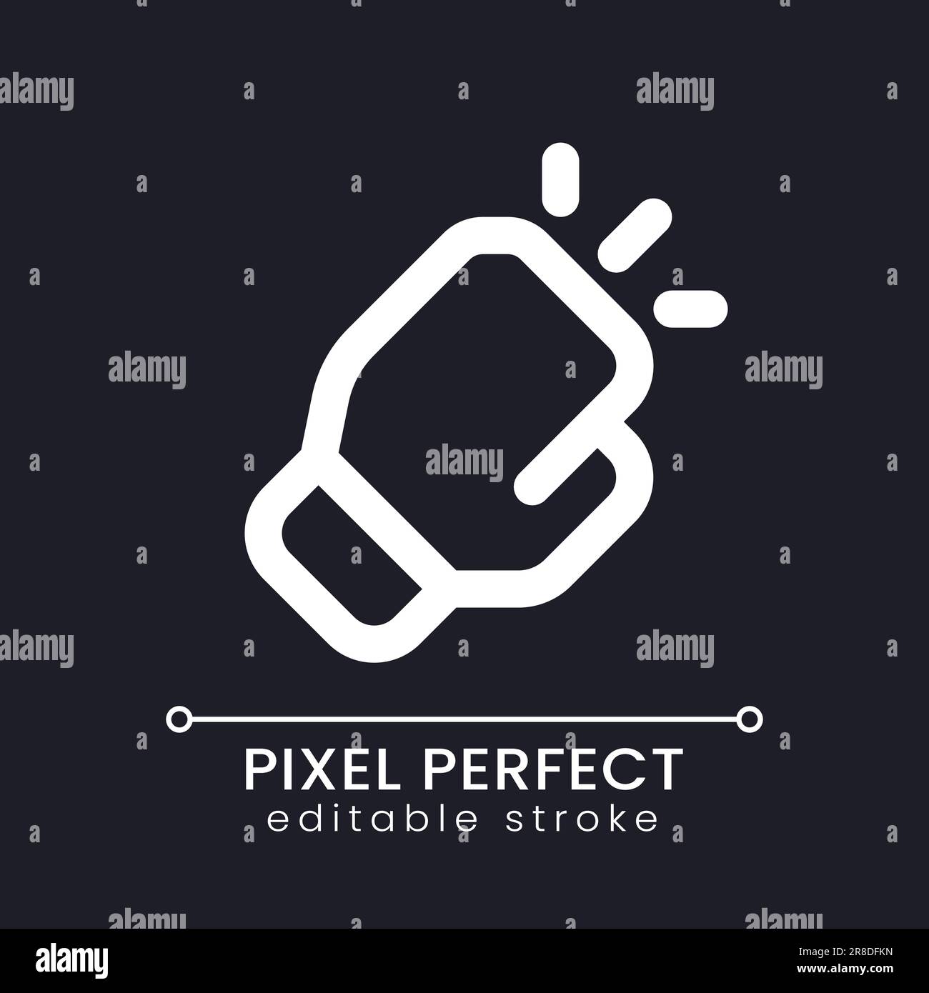 Box match pixel perfect white linear ui icon for dark theme Stock Vector Image & Art - Alamy