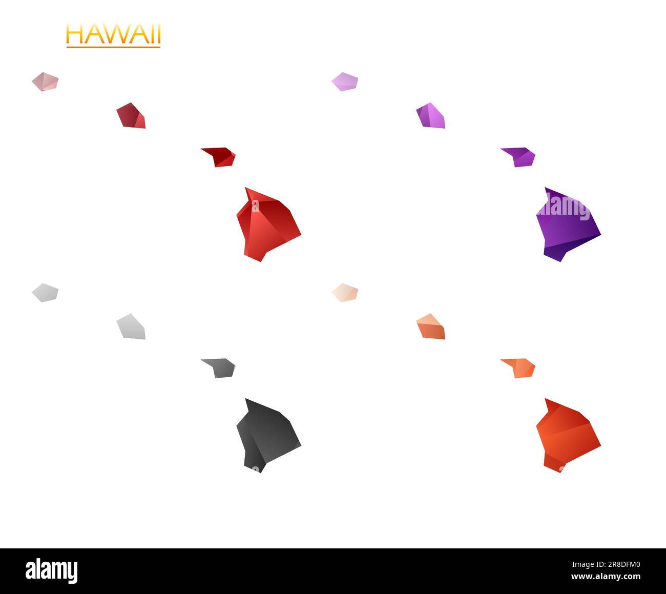 Hawaii territory map hi-res stock photography and images - Alamy