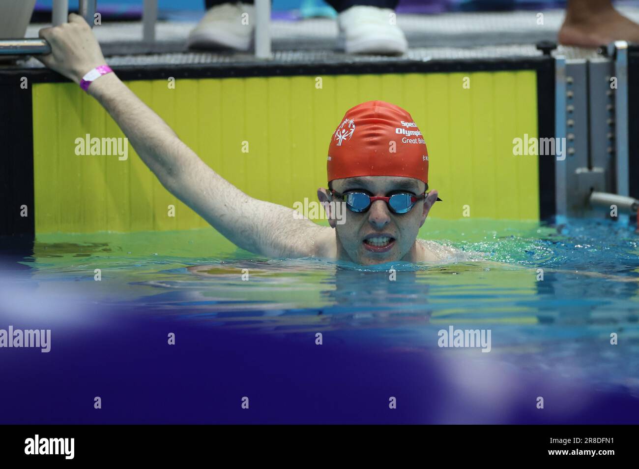 Berlin, Germany. 20th June, 2023. SO Great Britain swimmer Adam Loubani ...