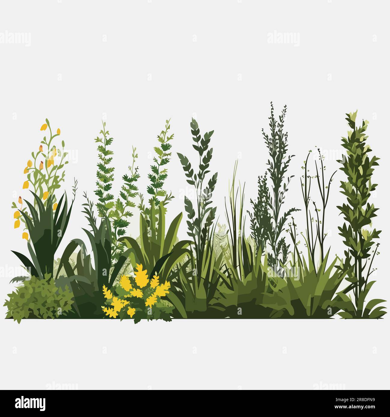 White vegetation Stock Vector Images - Alamy
