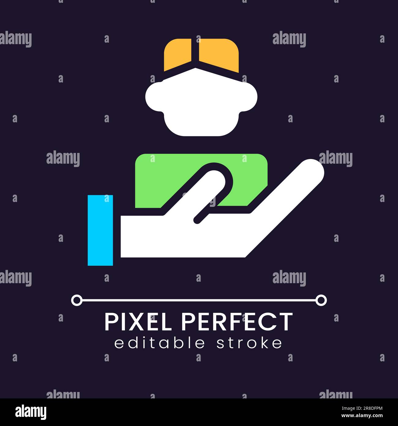 Customer care pixel perfect RGB color icon for dark theme Stock Vector Image & Art - Alamy
