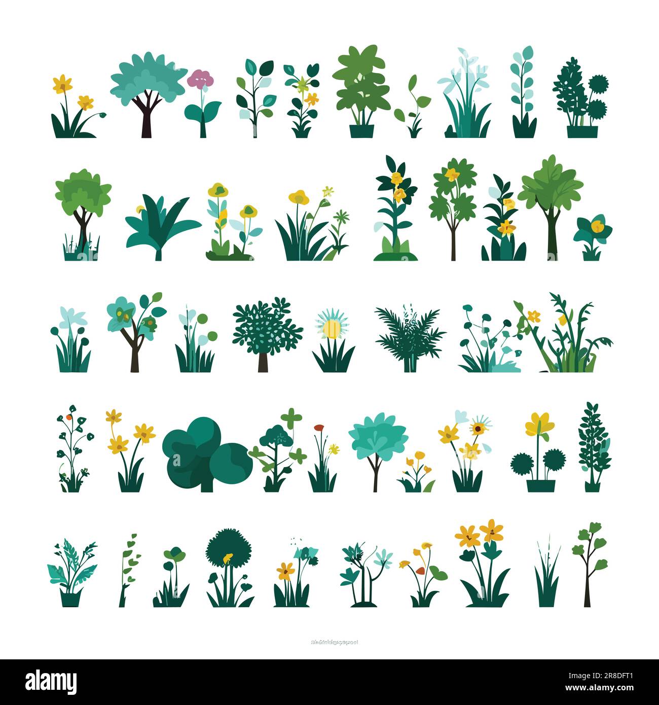 Grass bush silhouette border hi-res stock photography and images - Alamy