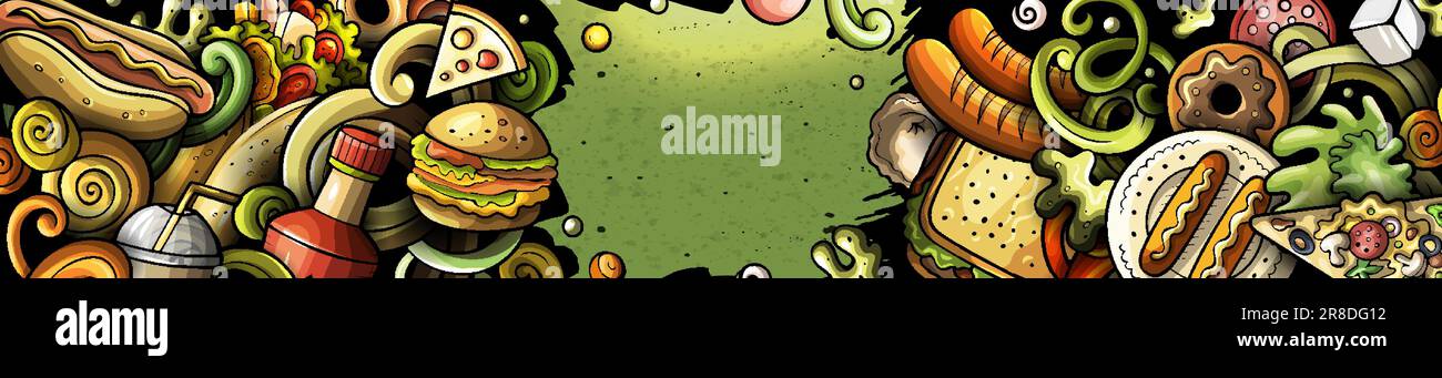 Fast food vector doodles Stock Vector Images - Alamy