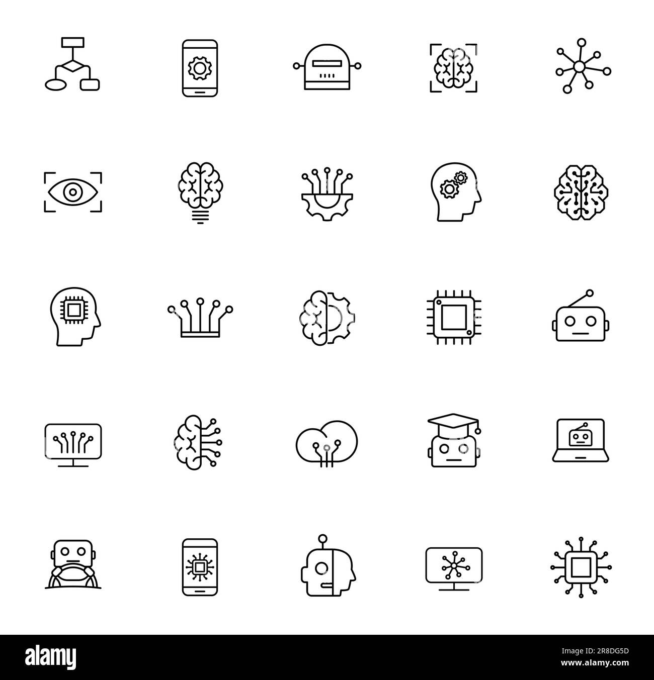 artificial intelligence outline vector icons Stock Vector Image & Art ... artificial intelligence outline vector icons Stock Vector Image & Art ...