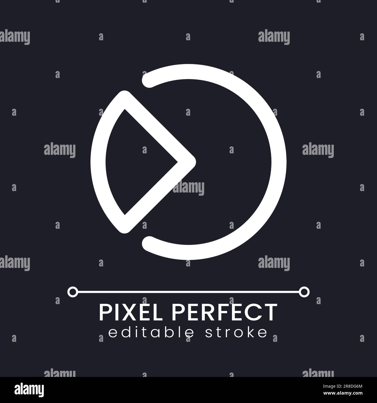 Segment chart pixel perfect white linear ui icon for dark theme Stock Vector Image & Art - Alamy