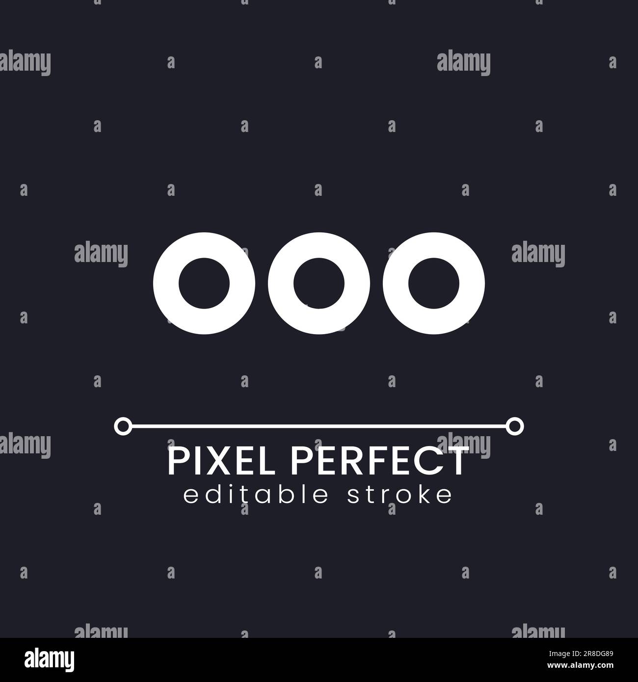 More options button pixel perfect white linear ui icon for dark theme Stock Vector Image & Art ...