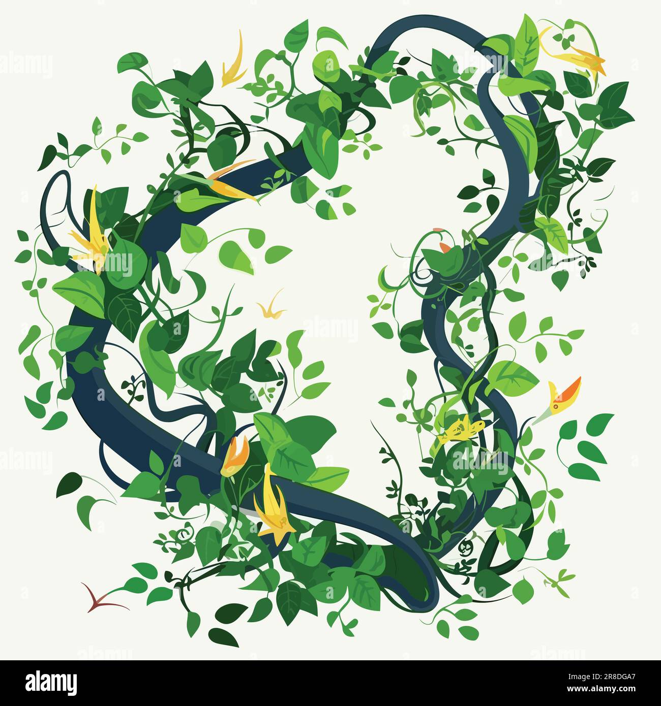 Vines growing on tree Stock Vector Images - Alamy