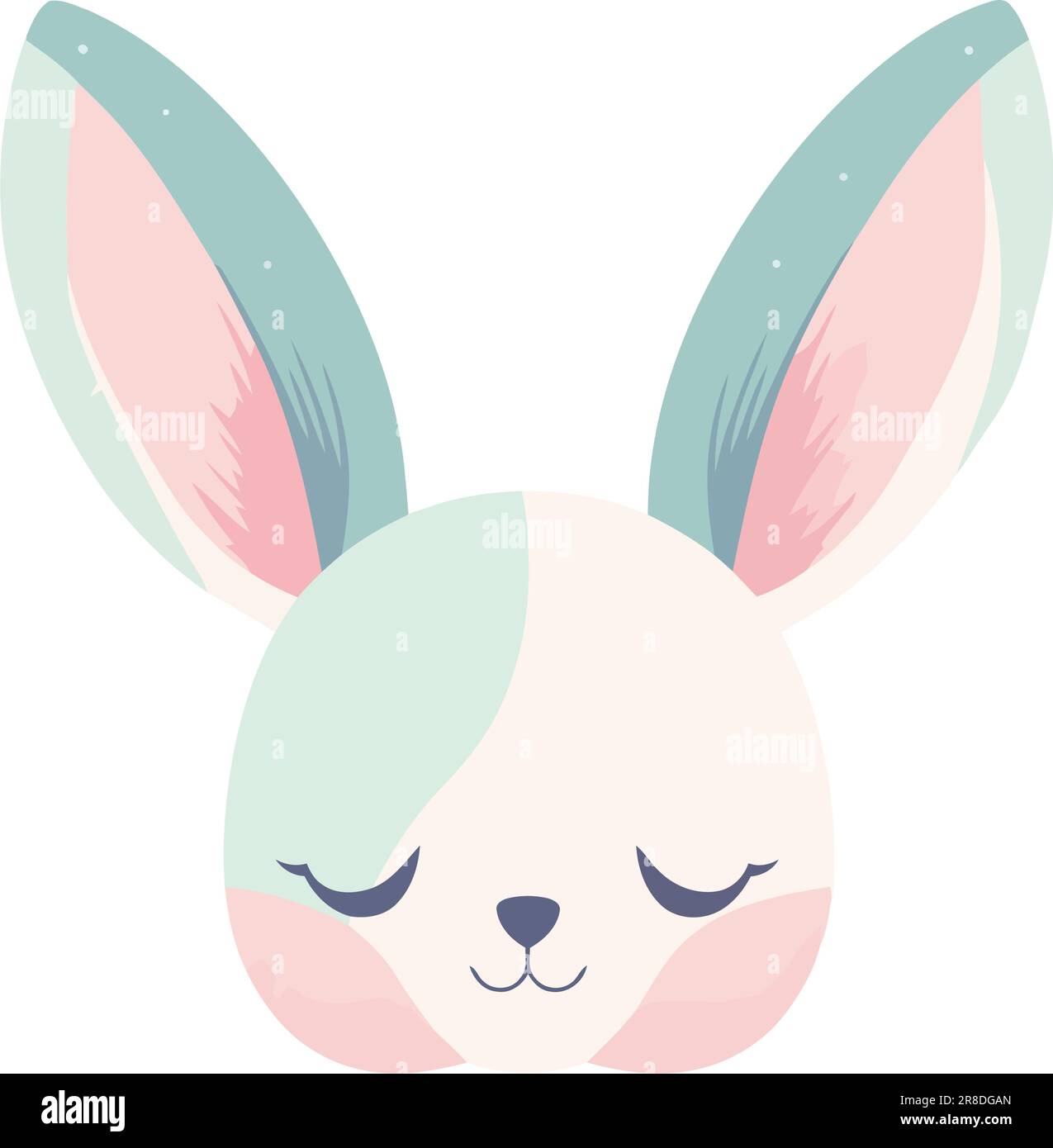 Cute cartoon rabbit head Stock Vector Image & Art - Alamy