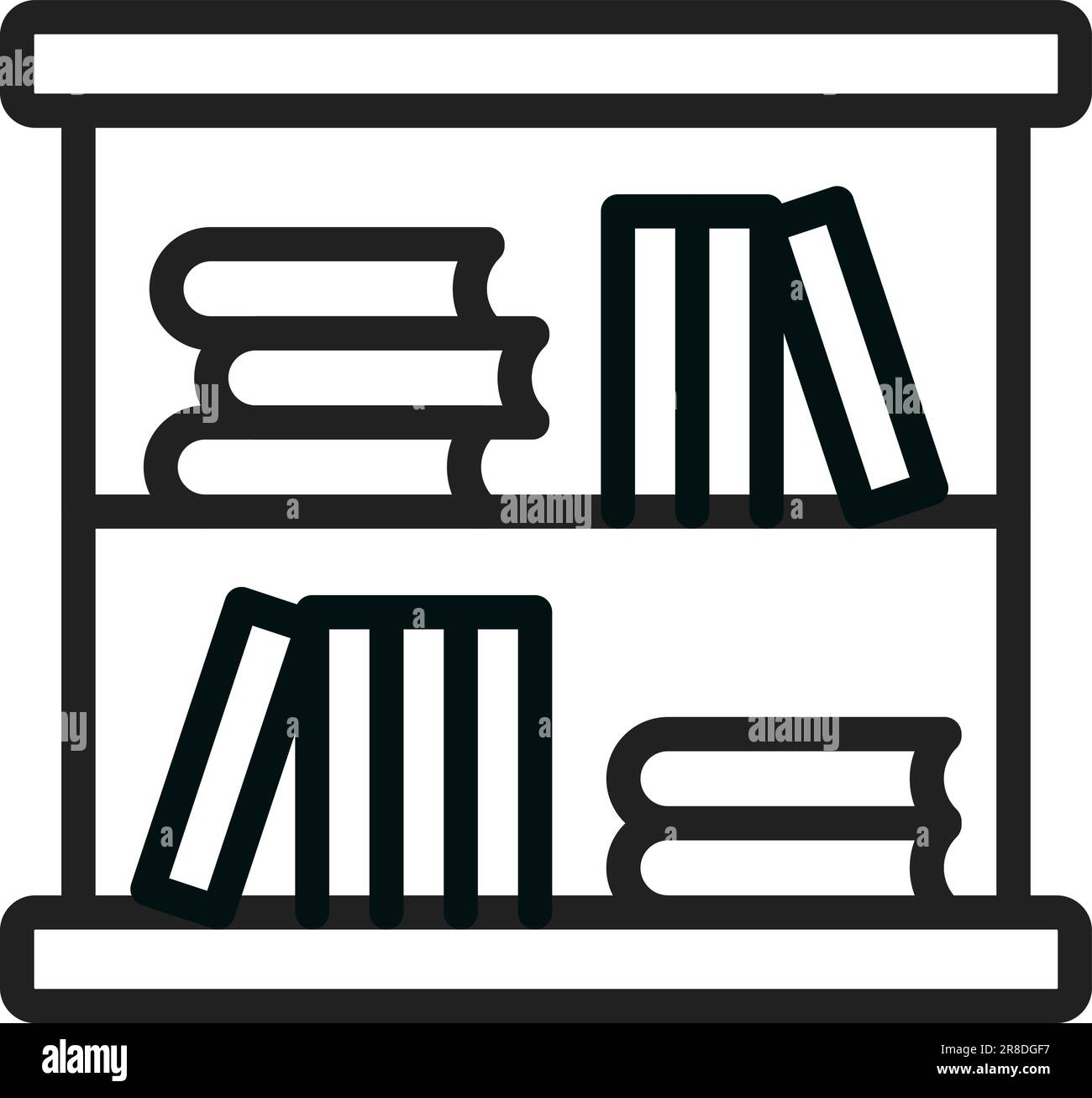 Book Shelf Icon Image Stock Vector Image & Art - Alamy