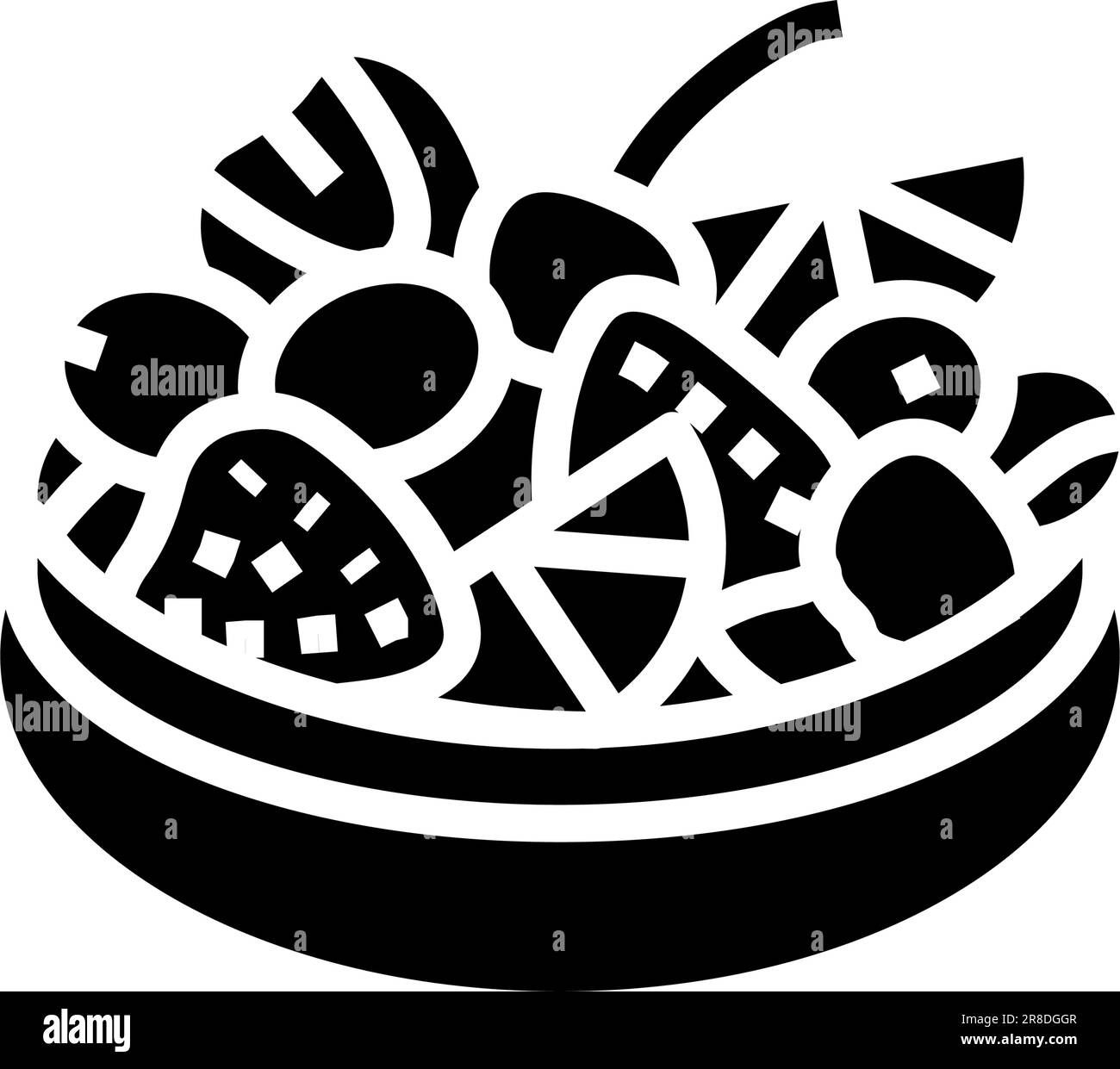 fruit salad food snack glyph icon vector illustration Stock Vector ...