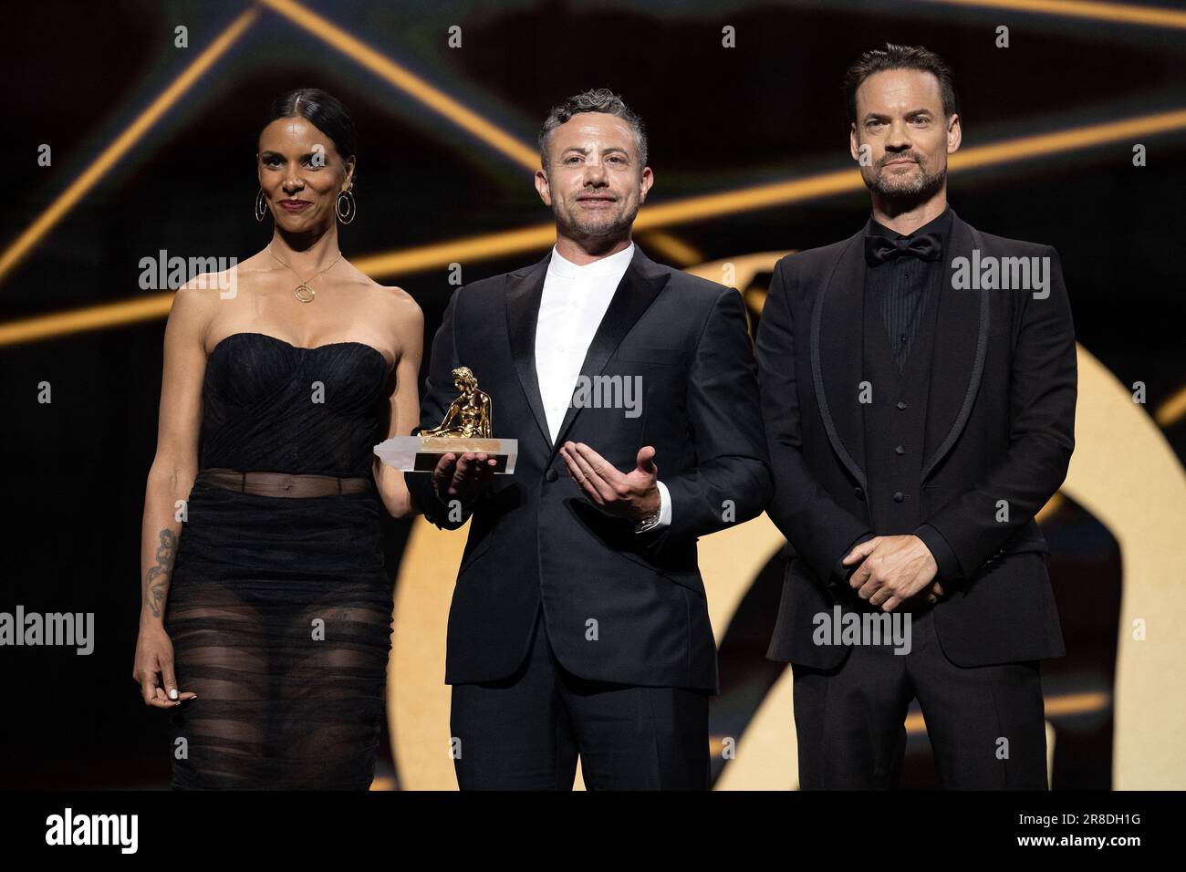 Monte Carlo, Monaco. 21st June, 2023. Shy'm, Warren Brown and Shane ...